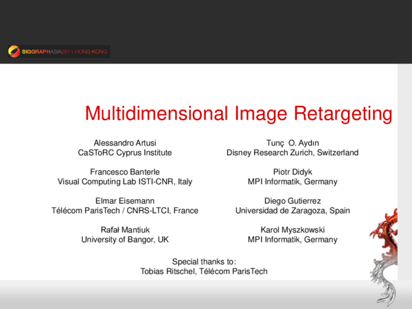 (PDF) Multidimensional image retargeting