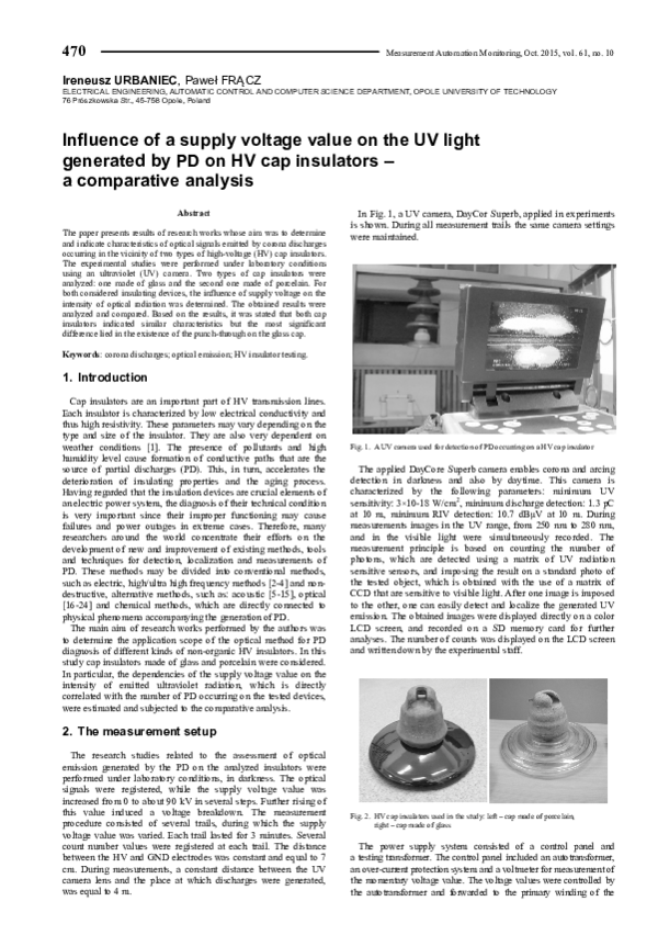 (PDF) Influence of a supply voltage value on the UV light generated by ...