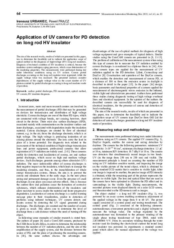 (PDF) Application of UV camera for PD detection on long rod HV ...