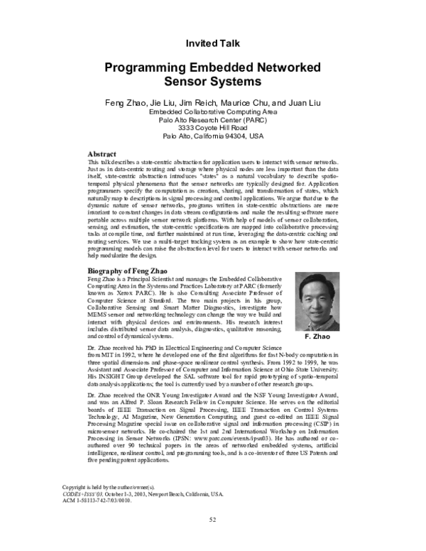 (PDF) Programming embedded networked sensor systems
