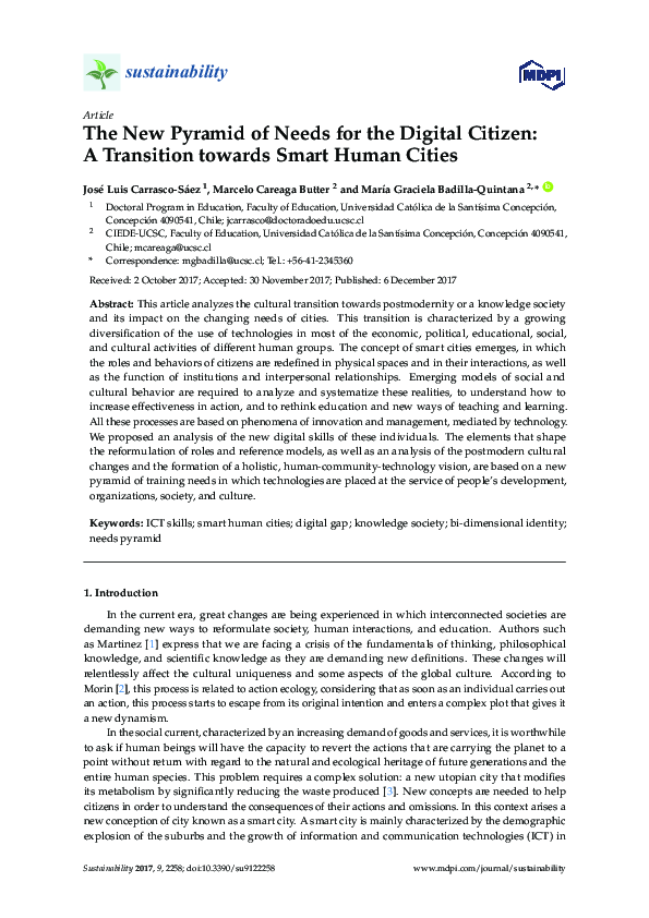 (PDF) The New Pyramid of Needs for the Digital Citizen: A Transition ...