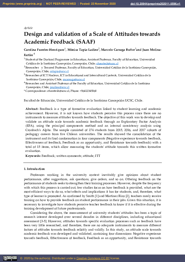 (PDF) Design and Validation of a Scale of Attitudes Towards Academic ...