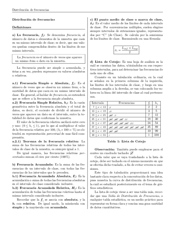 (PDF) Distribucion de frecuencias, definiciones