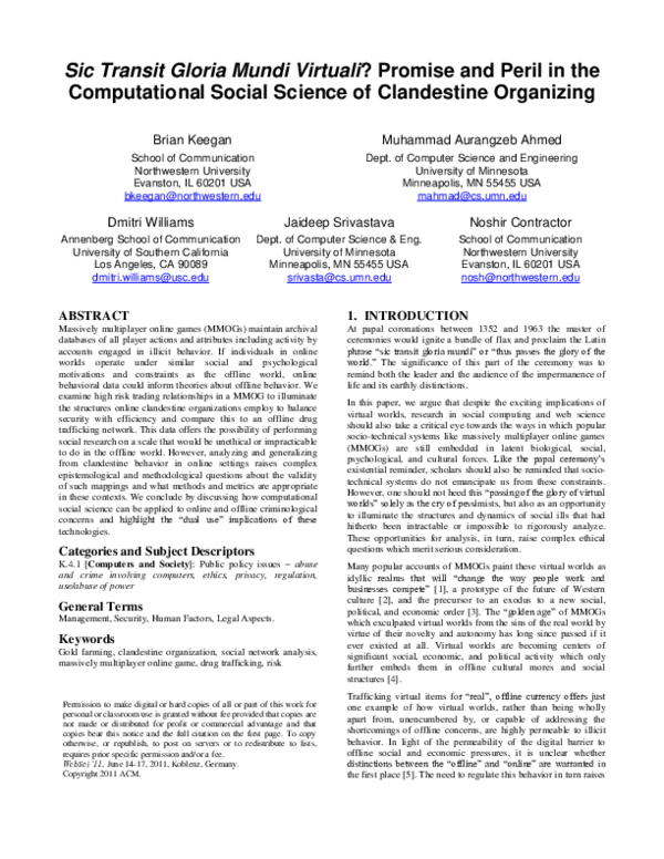 (PDF) Sic transit gloria mundi virtuali