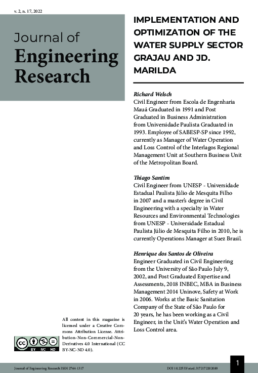 (PDF) Implementation and Optimization of the Water Supply Sector Grajau and Jd. Marilda