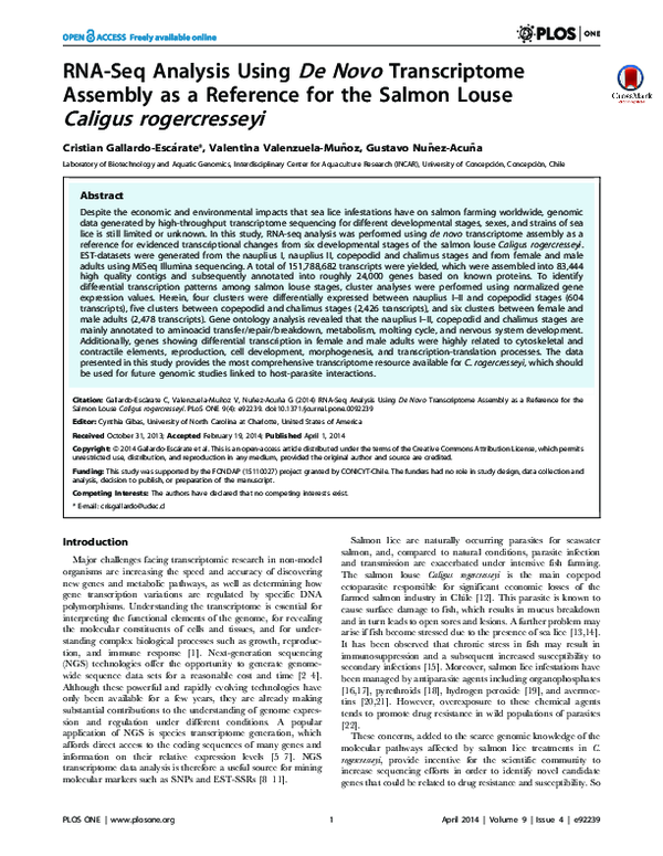 (PDF) RNA-Seq Analysis Using De Novo Transcriptome Assembly as a ...