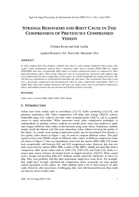 (PDF) Strange Behaviors and Root Cause in the Compression of Previously ...