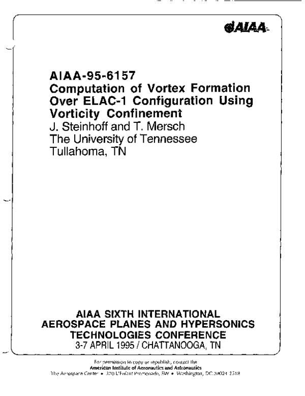 (PDF) Computation of vortex formation over ELAC-1 configuration using ...