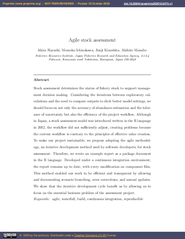 (PDF) Agile Stock Assessment