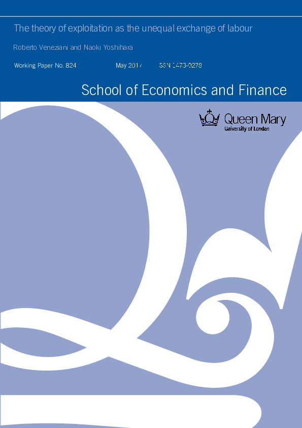 (PDF) The Theory of Exploitation as the Unequal Exchange of Labour