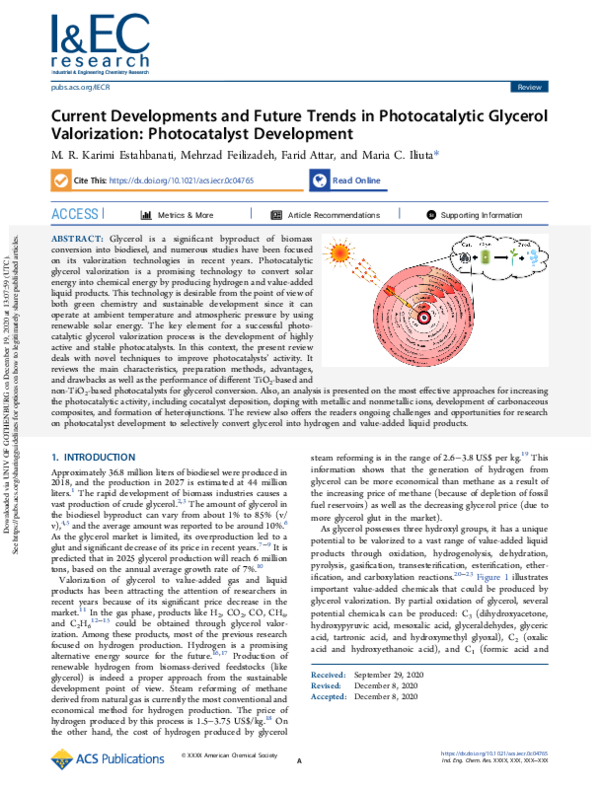 (PDF) Current Developments and Future Trends in Photocatalytic Glycerol ...