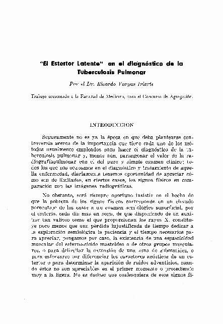 (PDF) El estertor latente en el diagnóstico de la tuberculosis pulmonar