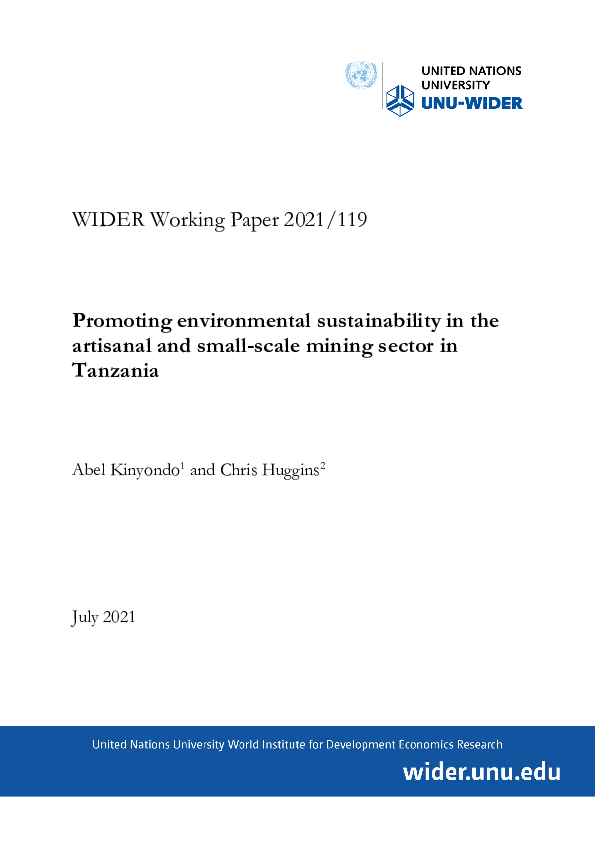 (PDF) Promoting environmental sustainability in the artisanal and small ...