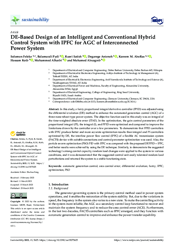 (PDF) DE-Based Design of an Intelligent and Conventional Hybrid Control ...