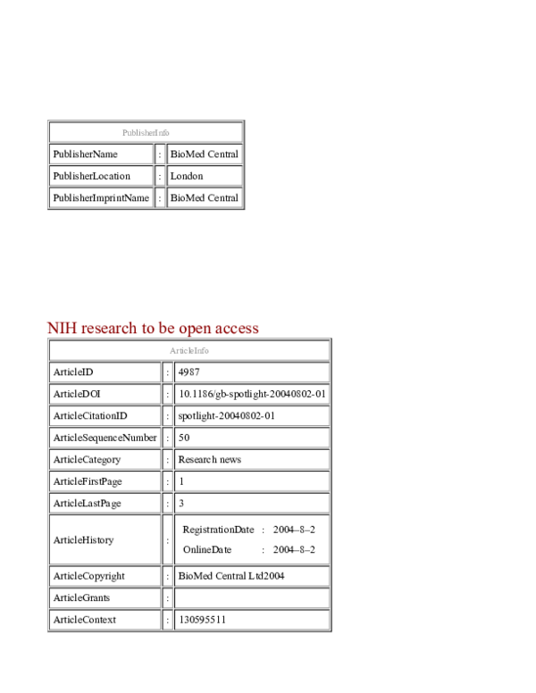 (PDF) NIH research to be open access