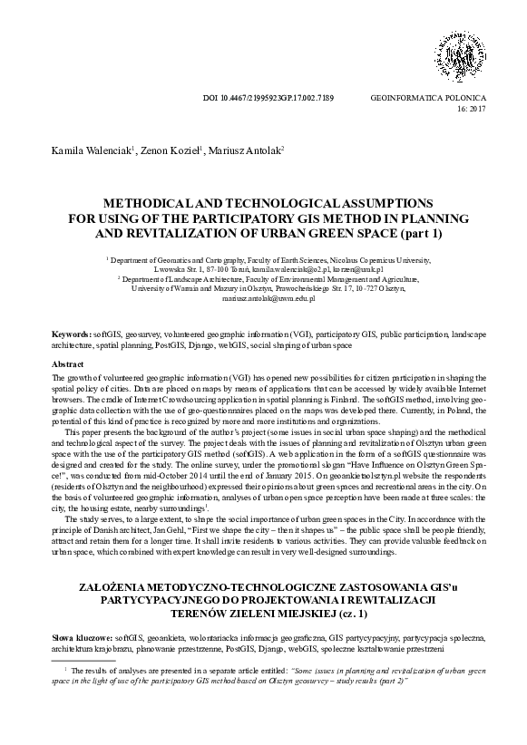 (PDF) Methodical and technological assumptions for using of the ...