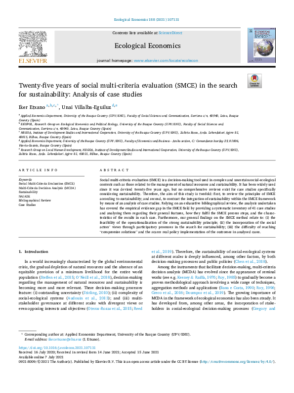 Pdf Twenty Five Years Of Social Multi Criteria Evaluation Smce In The Search For