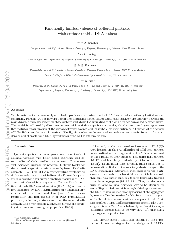 (PDF) Kinetically limited valence of colloidal particles with surface ...