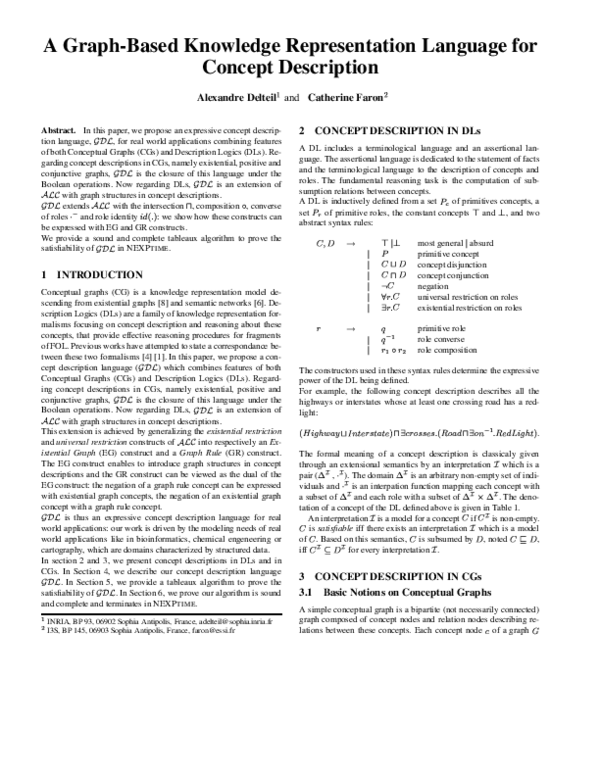 (PDF) A Graph-Based Knowledge Representation Language for Concept ...