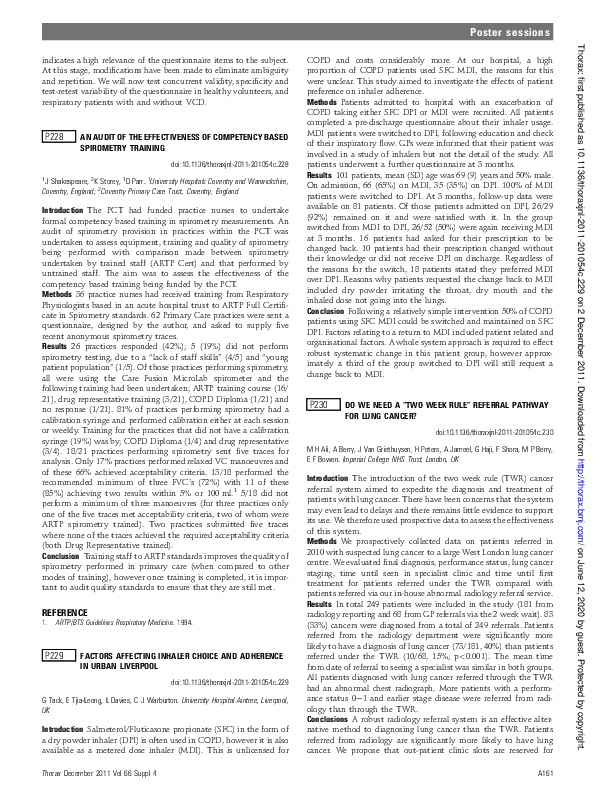 (PDF) P229 Factors affecting inhaler choice and adherence in urban Liverpool