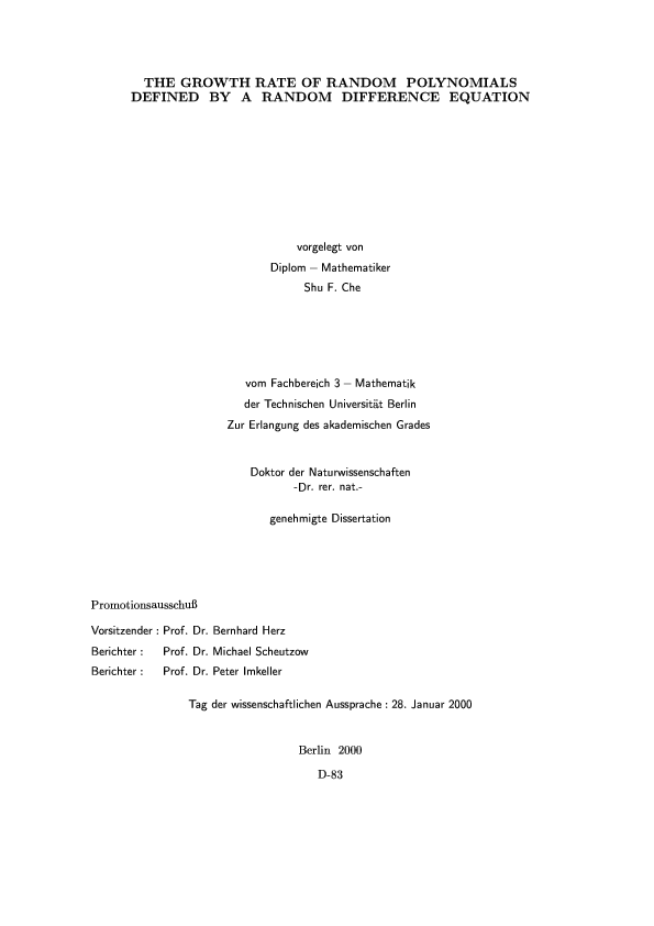 (PDF) The growth rate of random polynomials defined by a random ...