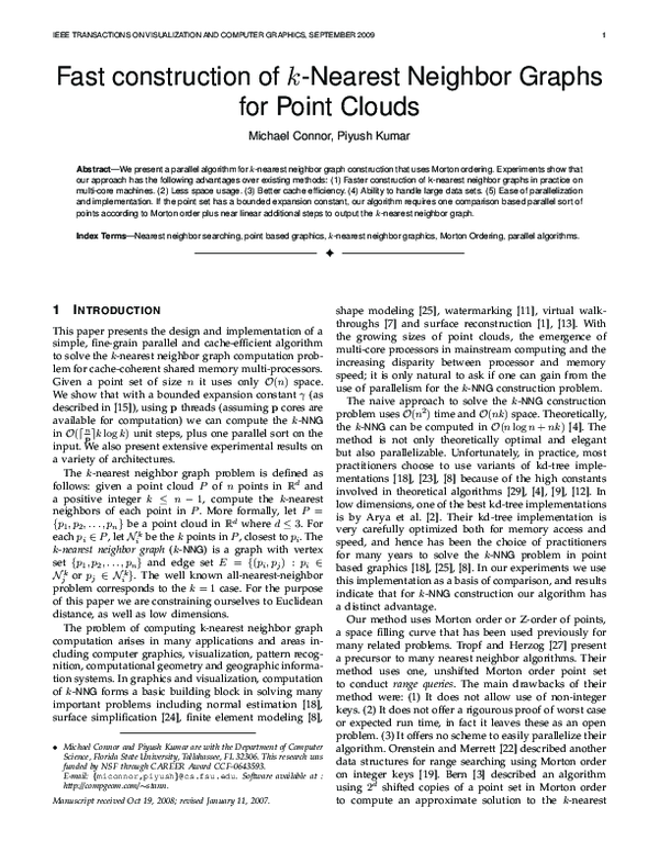 (PDF) Fast construction of k-nearest neighbor graphs for point clouds