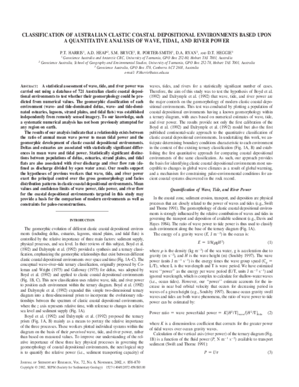 (PDF) Classification of Australian Clastic Coastal Depositional ...