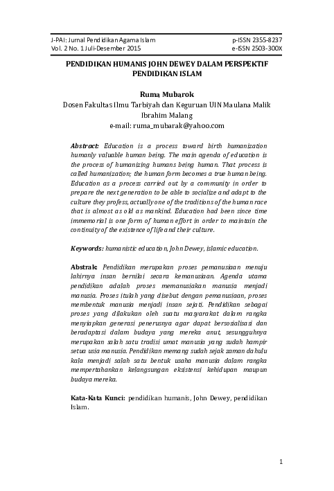 (PDF) Jurnal Pendidikan Agama Islam