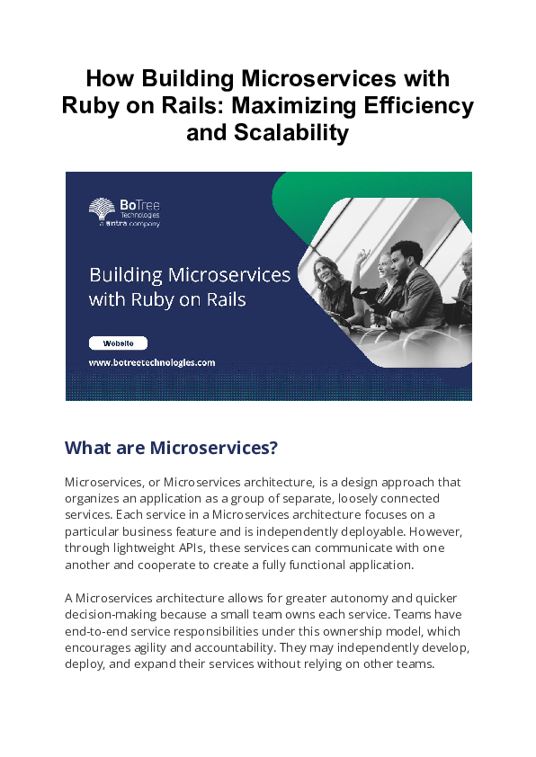 (PDF) How Building Microservices with Ruby on Rails: Maximizing Efficiency and Scalability