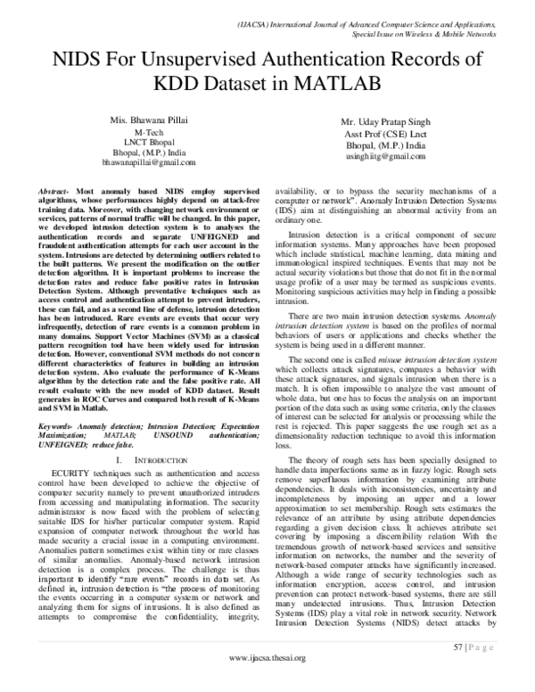 (PDF) NIDS For Unsupervised Authentication Records of KDD Dataset in MATLAB | Dương Nguyễn ...