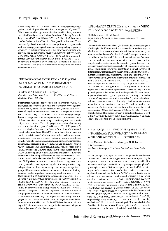 (PDF) The work-readiness cognitive screen as an assessment and ...