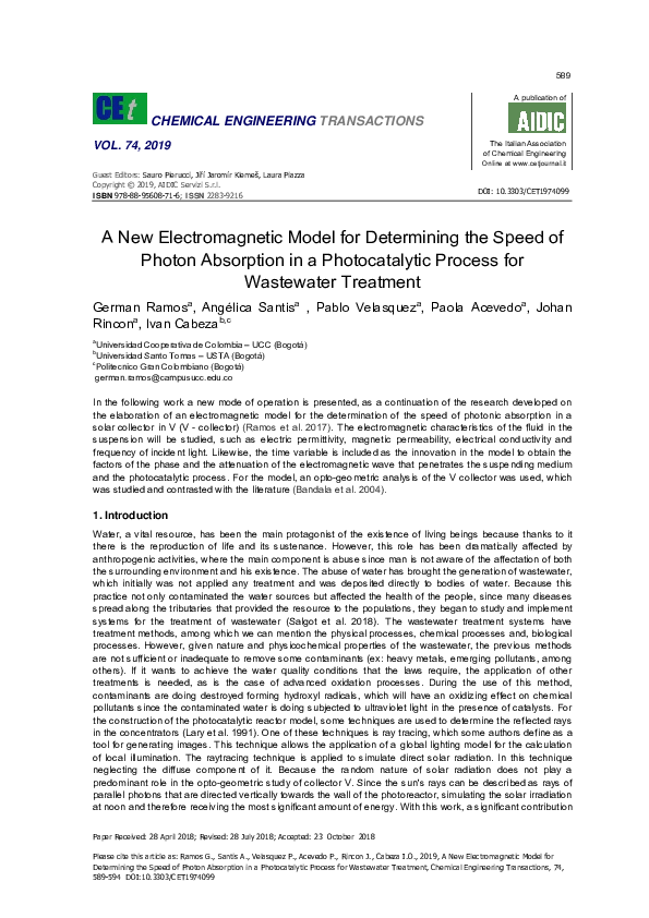 (PDF) A new electromagnetic model for determining the speed of photon absorption in a ...