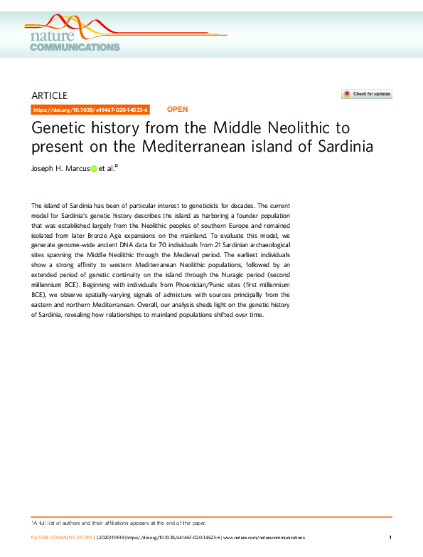 (PDF) Genetic history from the Middle Neolithic to present on the ...