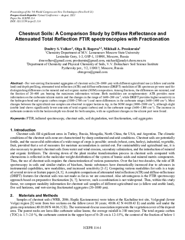 (PDF) Chestnut Soils: A Comparison Study by Diffuse Reflectance and Attenuated Total Reflection ...