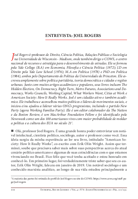 (PDF) Entrevista Joel Rogers