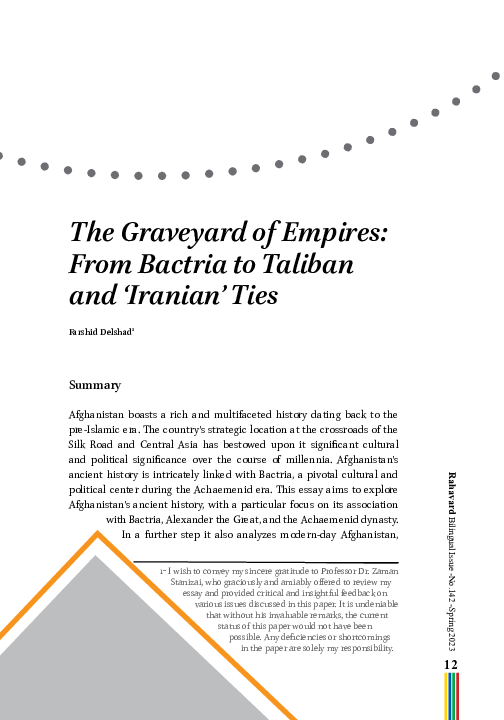 (PDF) The Graveyard of Empires: From Bactria to Taliban and ‘Iranian’ Ties