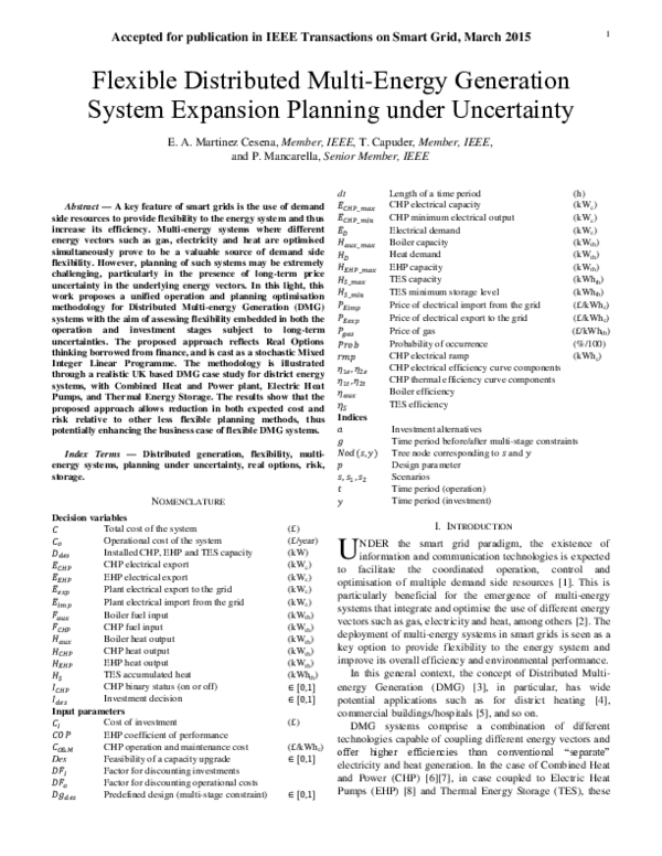 (PDF) Flexible Distributed Multienergy Generation System Expansion Planning Under Uncertainty ...