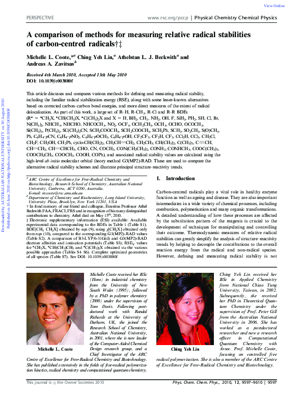 (PDF) A comparison of methods for measuring relative radical ...