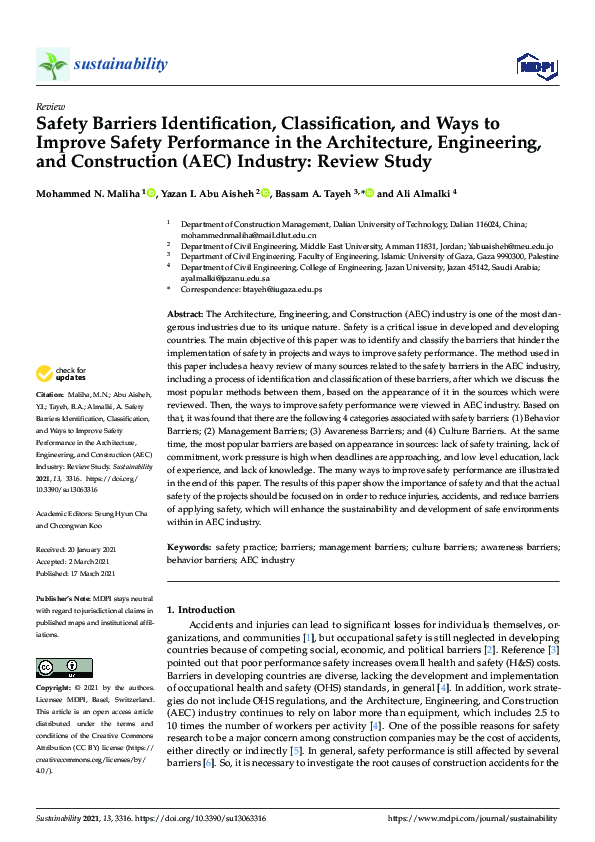 (PDF) Safety Barriers Identification, Classification, and Ways to ...