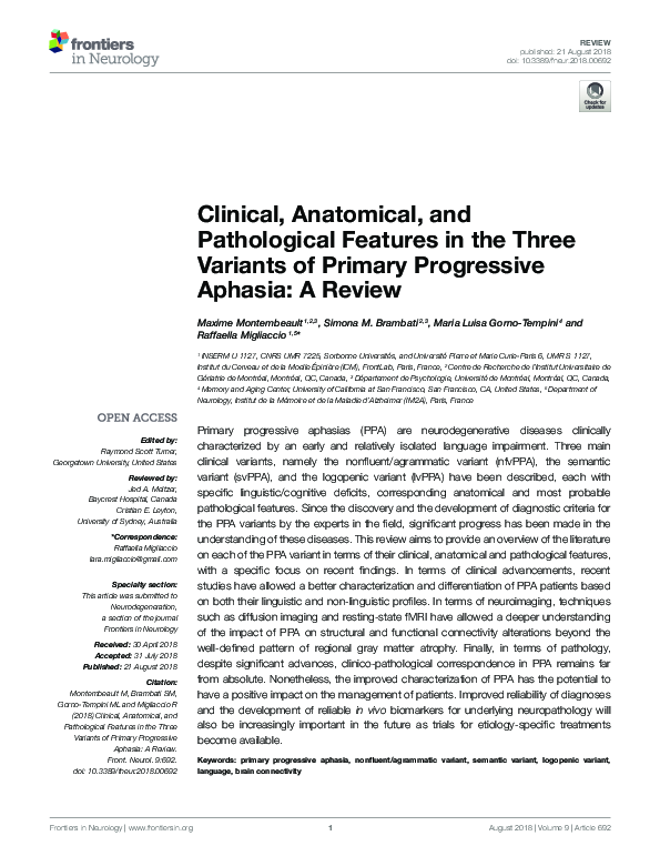 (PDF) F1000Prime recommendation of Clinical, anatomical, and ...