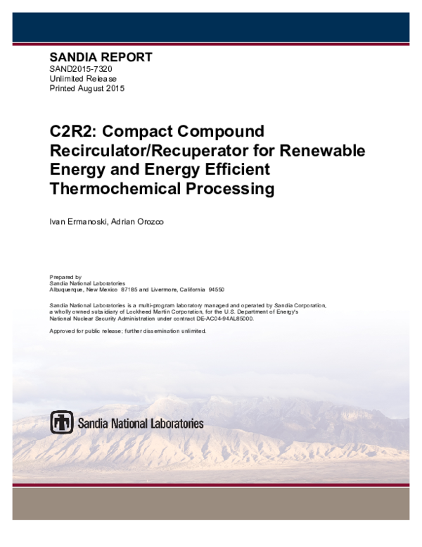 (PDF) C2R2. Compact Compound Recirculator/Recuperator for Renewable Energy and Energy Efficient ...