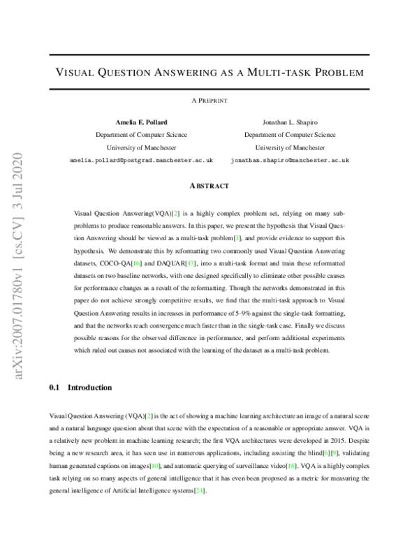 (PDF) Visual Question Answering as a Multi-Task Problem (PDF) Visual Question Answering as a Multi-Task Problem