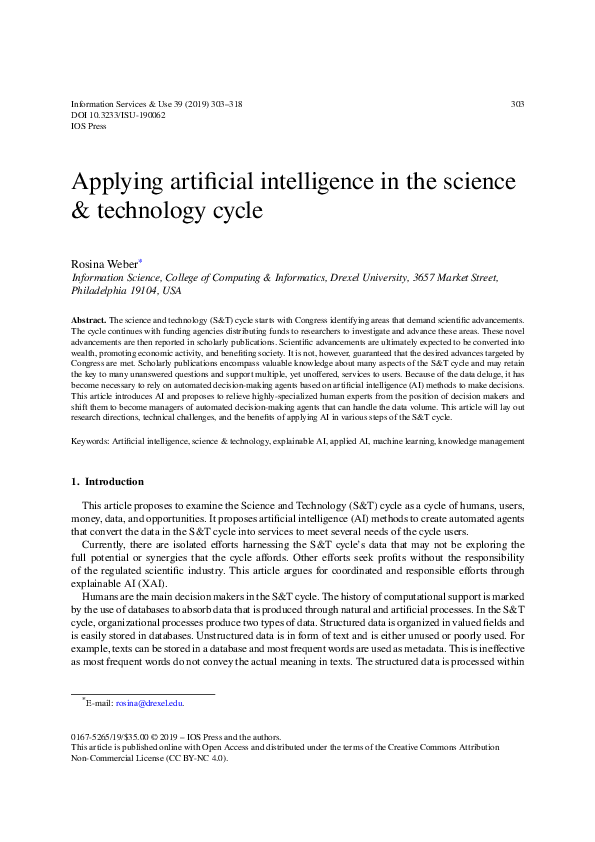 (PDF) Artificial Intelligence as a Dialectic of Science and Technology