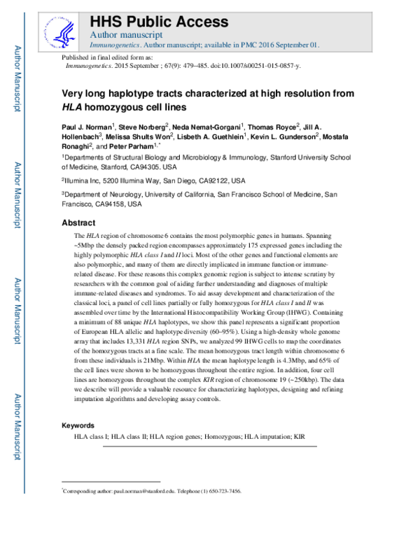 (PDF) Very long haplotype tracts characterized at high resolution from ...