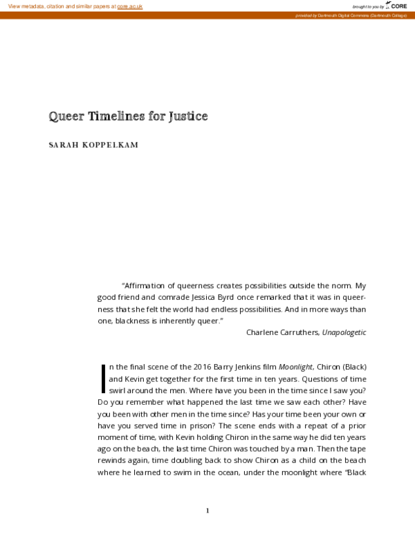 (PDF) Queer Timelines for Justice