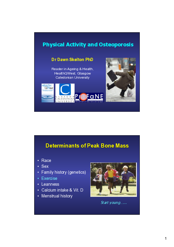 (PDF) Physical activity and osteoporosis
