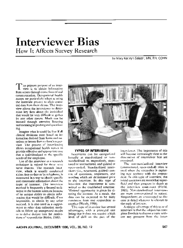 (PDF) Interviewer Bias