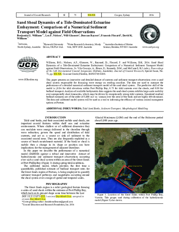 (PDF) Sand Shoal Dynamics of a Tide-Dominated Estuarine Embayment ...