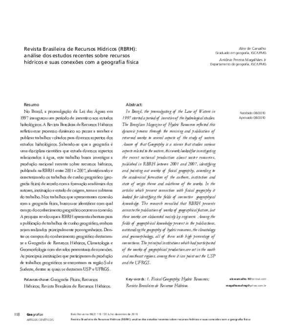 (PDF) Revista Brasileira de Recursos Hídricos (RBRH)