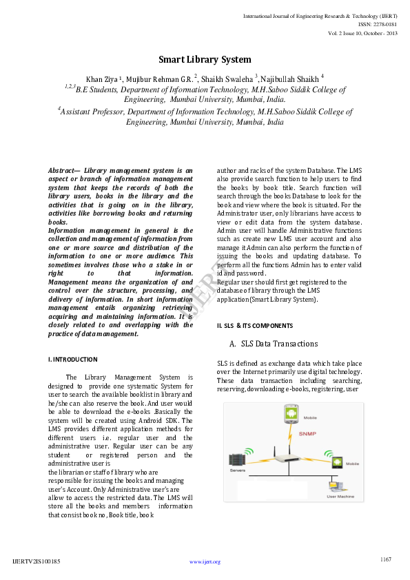(PDF) Smart Library System